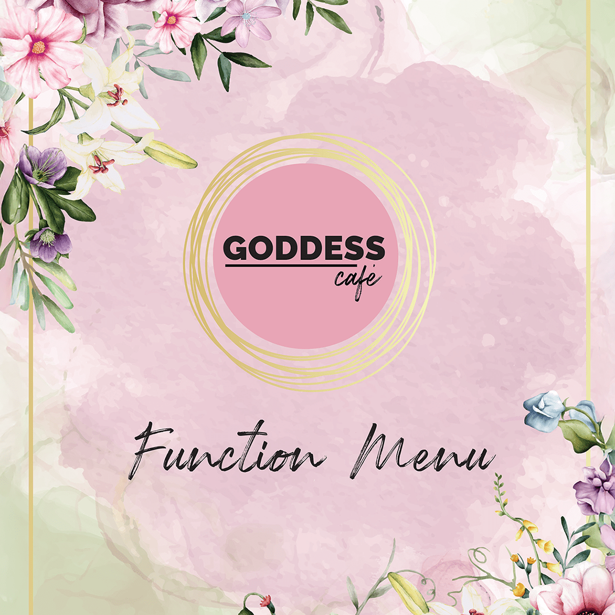 Download Menus & Event Packages | Goddess Cafe
